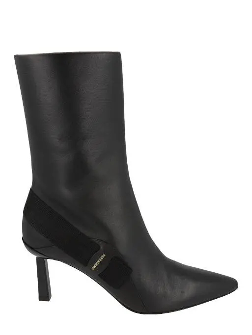 FERRAGAMO Leather Virgilia Booties - Black