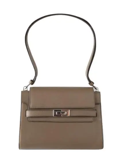 Tory Burch Lee Radziwill Pebbled Shoulder Bag - Wild Mushroom