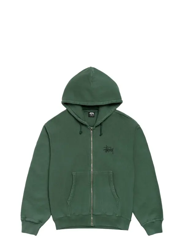 StÜssy Basic Zip Hoodie - Green