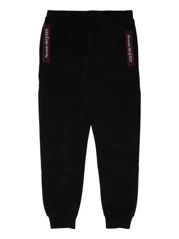 Alexander McQueen Selvedge Logo Tape Detail Joggers - Black