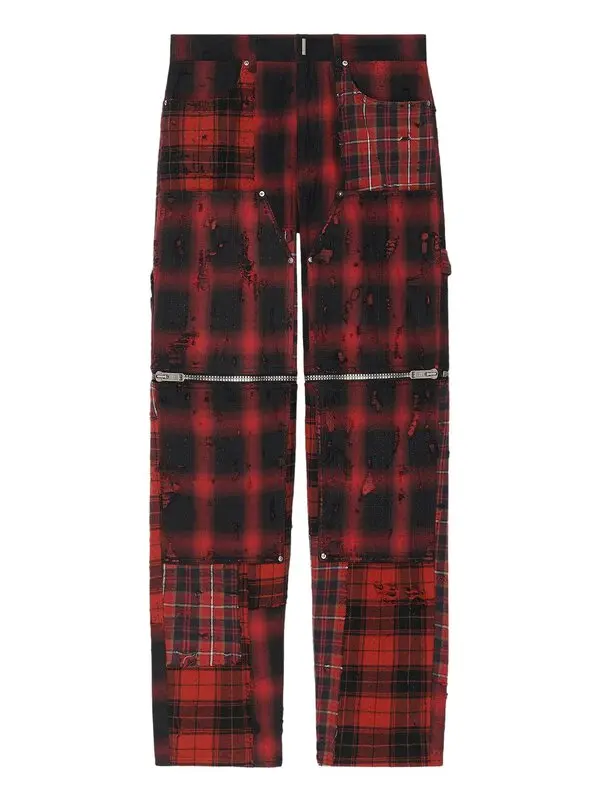 Givenchy Checkered Trousers - Black