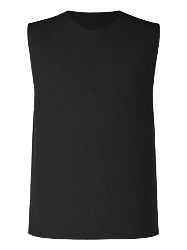 Issey Miyake Rustic Knit Vest - Black