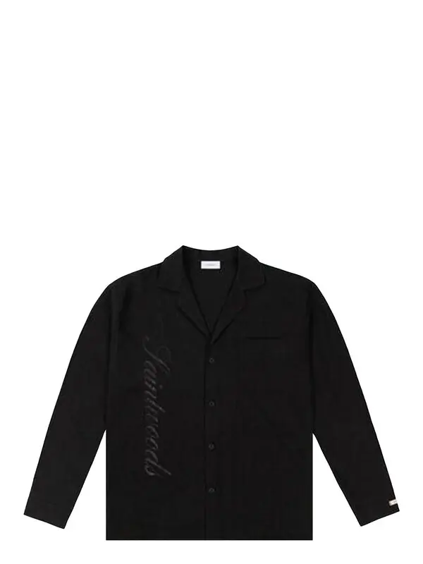 SAINTWOODS Linen Pyjama Top - Black