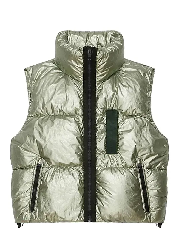 Givenchy Laminated Sleeveless Puffer - Green