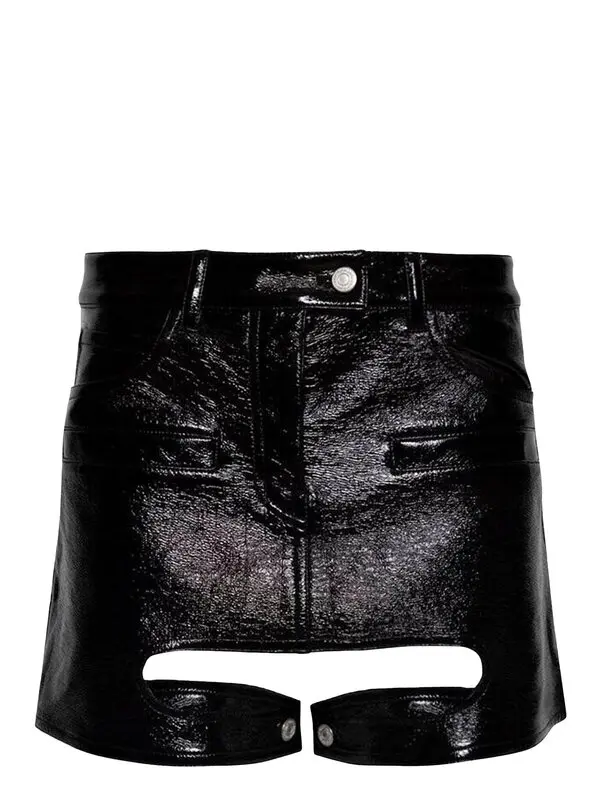 COURREGES Chaps Vinyl Skirt - Black