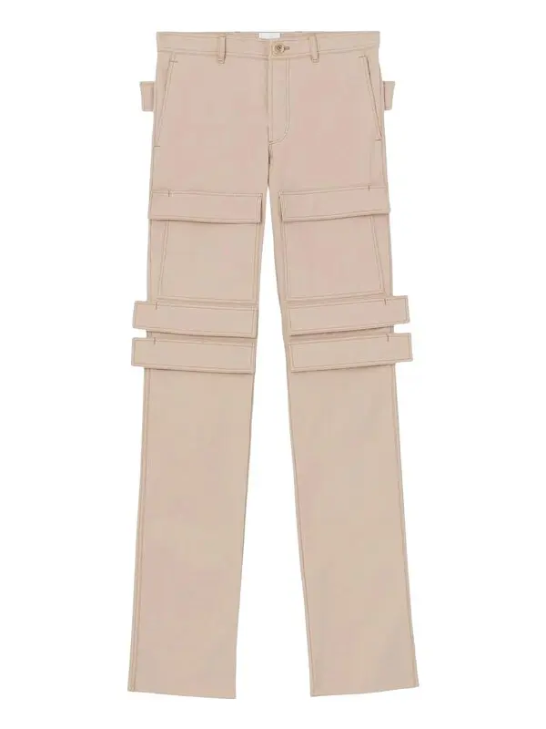Burberry Panel Detail Cargo Trousers - Tan