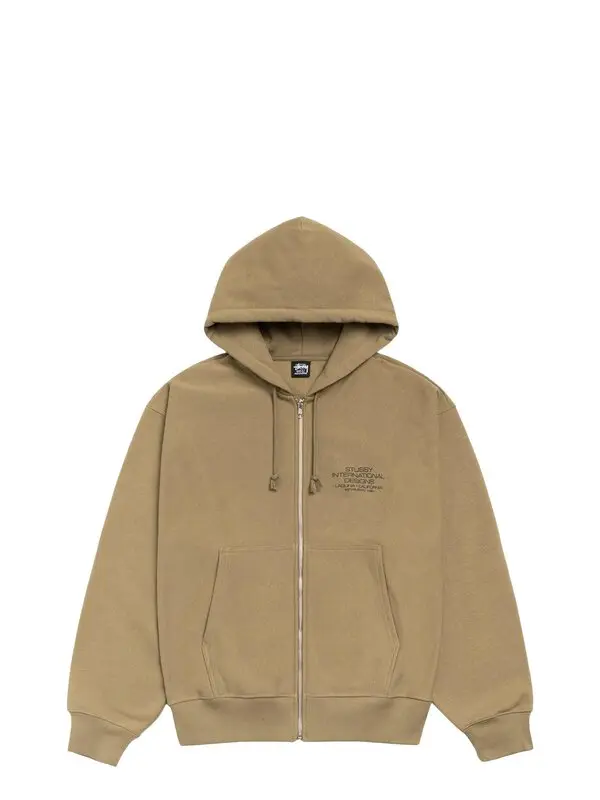 StÜssy International Designs Zip Hoodie - Tan