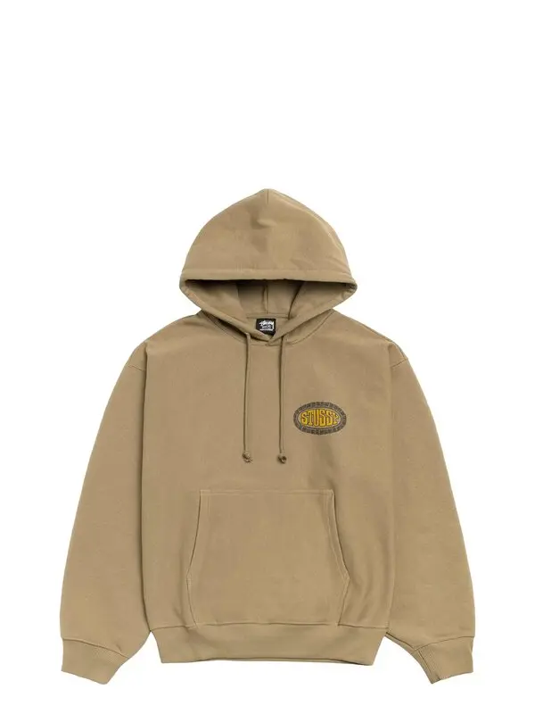 StÜssy Tile Oval Hooded Sweatshirt - Brown