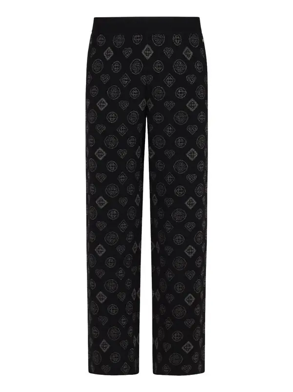 Casablanca Printed Trousers - Black
