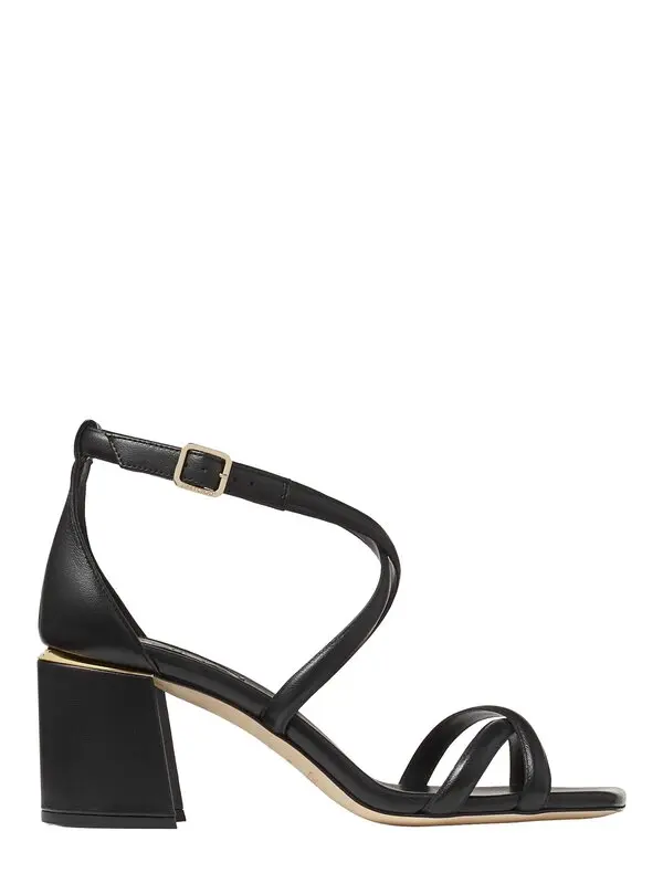 JIMMY CHOO Rheea 65 Nappa Leather Sandals - Black