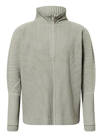 Issey Miyake Month Pleated Knitted Top - Mangan Green