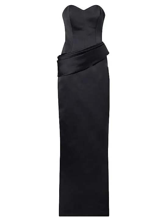 Sabina Bilenko Diana Corset Woven Gown - Black
