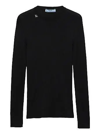 Prada Slim-fit Wool Jumper - Black
