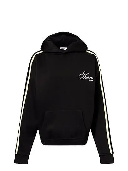SISTERS & SEEKERS Sport Embroidered-logo Cotton-blend Hoodie - Black