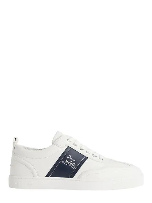 CHRISTIAN LOUBOUTIN Retero Flat Leather Trainers - White/marine