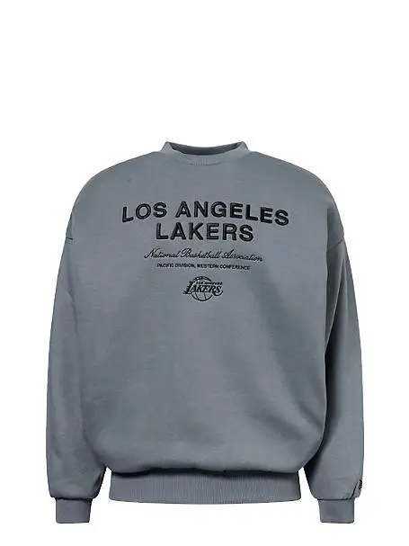 New Era La Lakers Nba Linear Crew Neck Sweatshirt - Blue