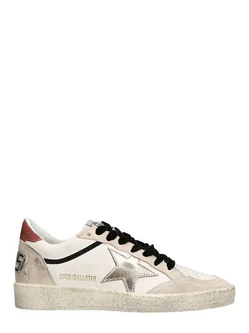 GOLDEN GOOSE Ball Star 83252 Leather And Suede Trainers - White/comb
