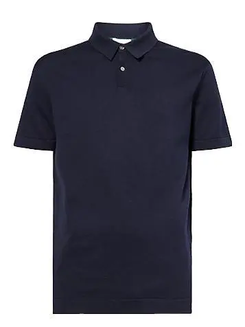 Derek Rose Jacob Short-sleeve Cotton-knit Polo Shirt - Navy