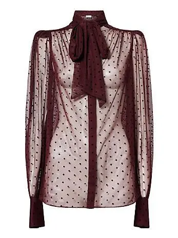 Rebecca Vallance Barbera Polka-dot Woven Blouse - Polka Dot Red