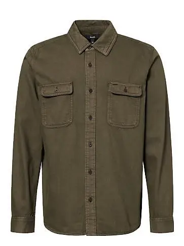 Paige Martin Long-sleeve Cotton Blend Shirt - Olive Branch
