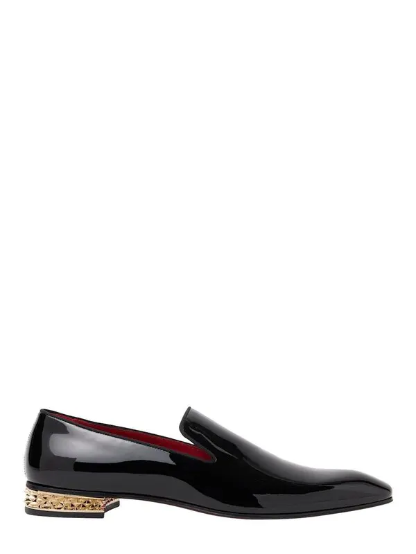 CHRISTIAN LOUBOUTIN Dandy Rocks Patent Leather Loafers - Black