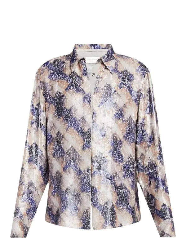 Dries Van Noten Chowy Sequined Blouse - Purpat