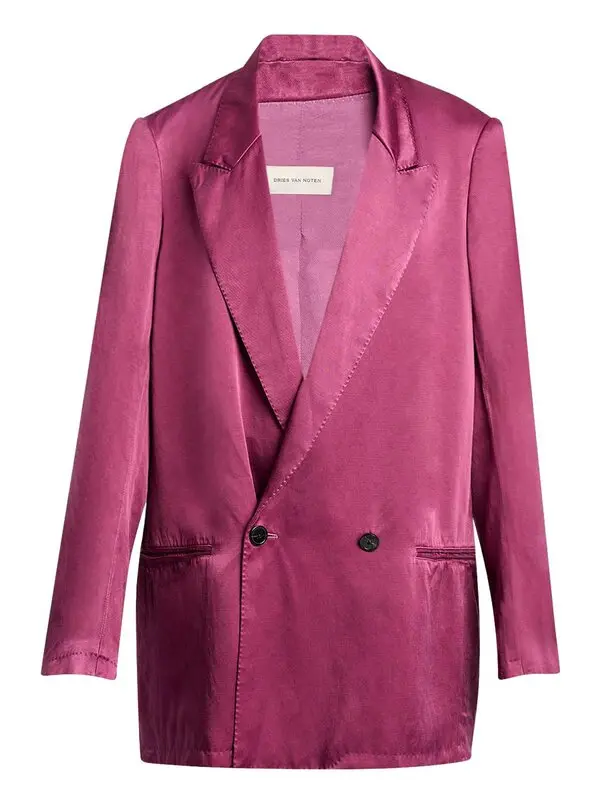 Dries Van Noten Blink Overdyed Double-breasted Blazer - Pink
