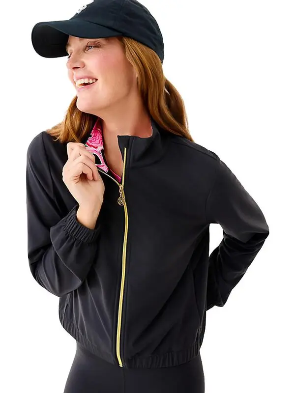 Lilly Pulitzer® Upf 50+ Luxletic Aegean Jacket - Onyx Party All The Time Luxletic