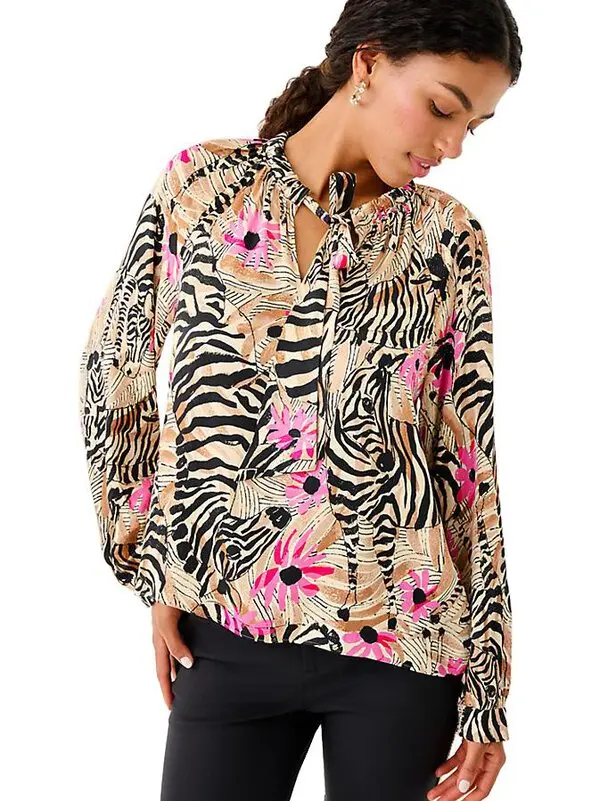 Lilly Pulitzer Alinta Long Sleeve Top - Rutabaga El Morocco