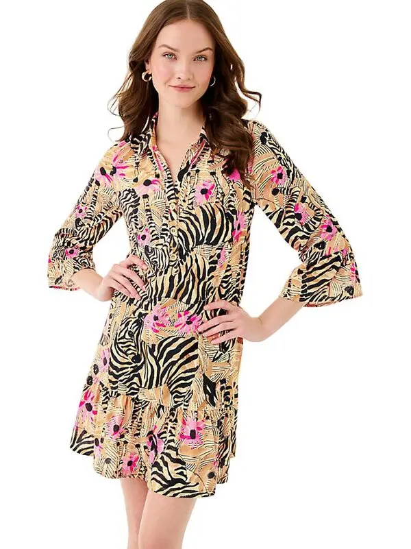 Lilly Pulitzer® Delany Shirtdress - Rutabaga El Morocco