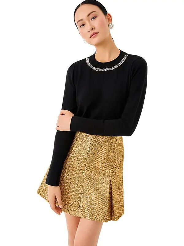 Lilly Pulitzer® Cammi Boucle Mini Skirt - Gold Metallic Golden Glow Boucle