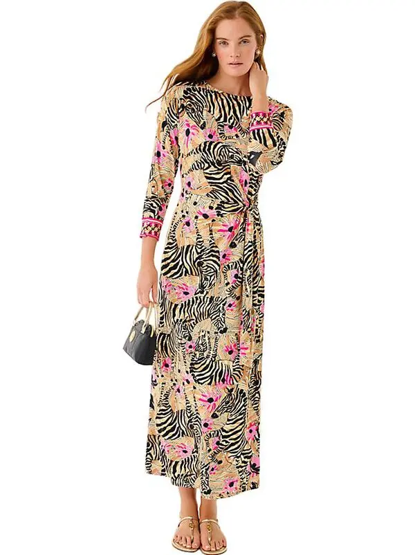 Lilly Pulitzer® Demy Dolman Sleeve Maxi Dress - Rutabaga El Morocco Engineered Knit Maxi Dress