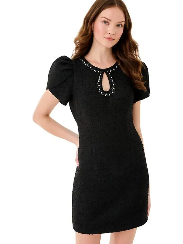 Lilly Pulitzer® Fitted Boucle Dress - Noir Chic Chick Boucle