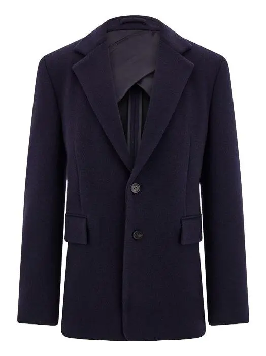FERRAGAMO Single Breasted Jersey Blazer - Navy