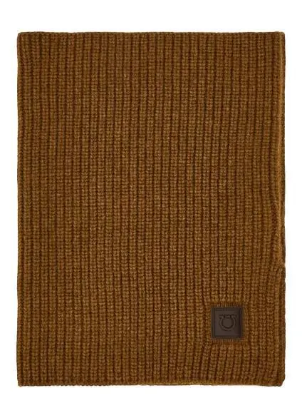 FERRAGAMO Ribbed Cashmere Blend Collar - Natural