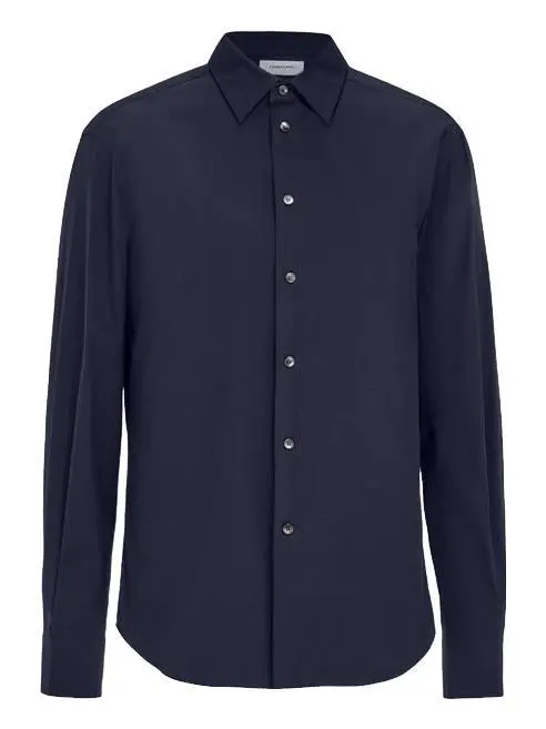 FERRAGAMO Slim Fit Shirt - Navy