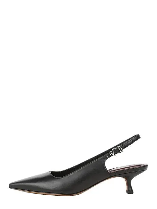 Vince Sabra Leather Slingback Heel - Black
