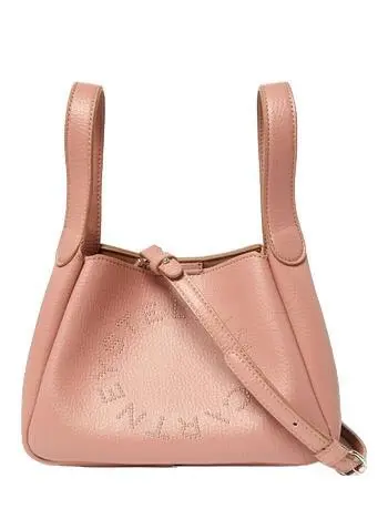 Stella McCartney Logo Double Top Handle Crossbody Bag - Natural