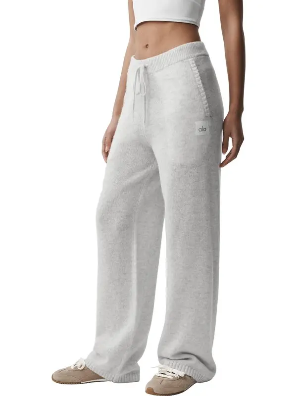 Alo Yoga Wool Cashmere New Class Sweatpant - White Heather