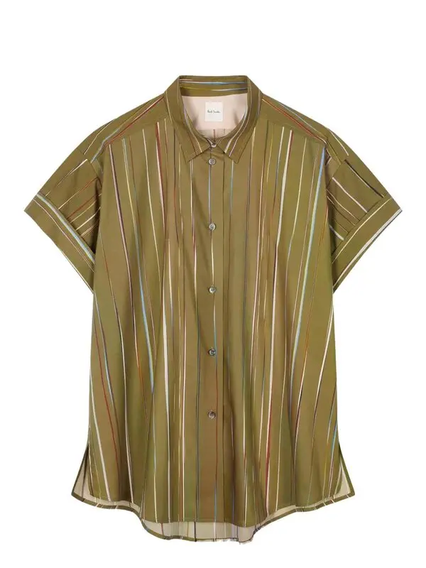Paul Smith Striped Buttoned Shirt - Green