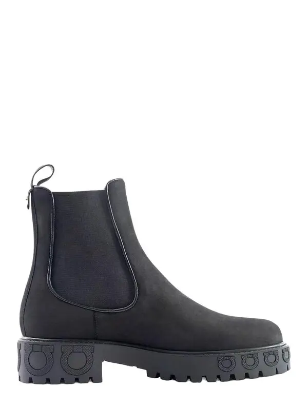 FERRAGAMO Elastic-side Chelsea Boots - Black