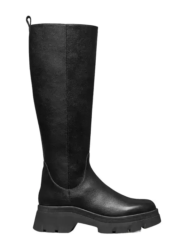 Geox Platform Heeled Knee-high Boots - Black