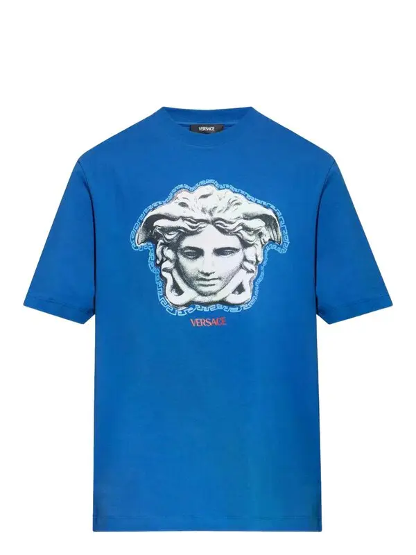 Versace Medusa Head Graphic-print T-shirt - Blue