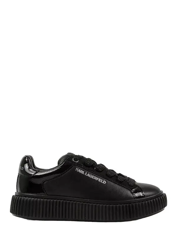 Karl Lagerfeld Platform Lace-up Trainers - Black