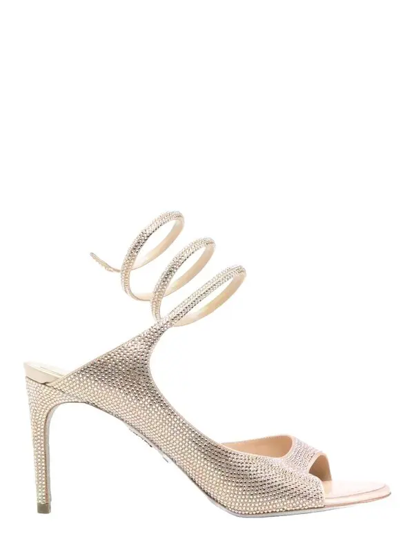 Rene Caovilla 80mm Audrey Embellished Sandals - Gold