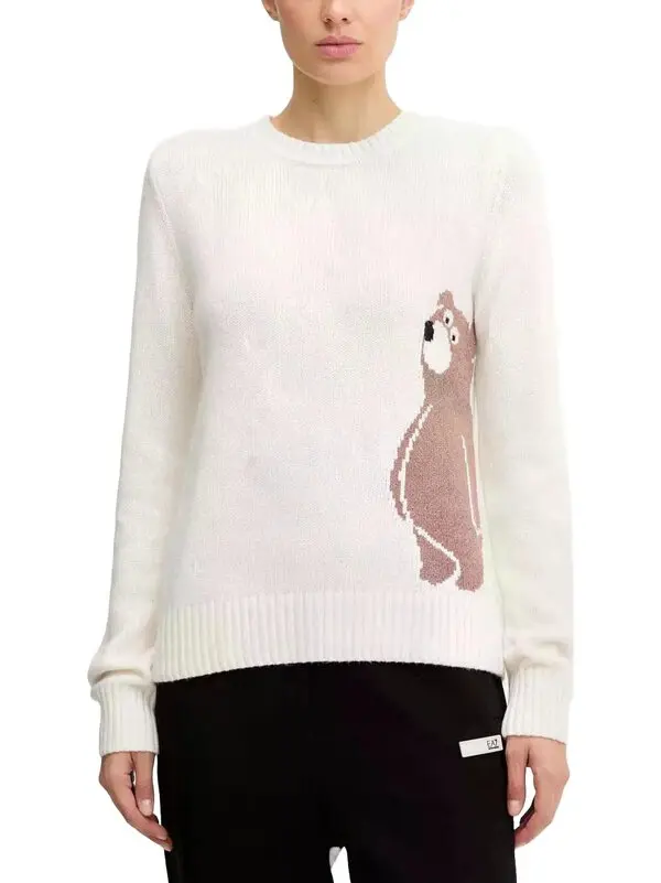 Emporio Armani Wool Blend Sweater - White