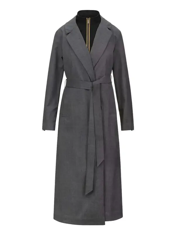 K-WAY Jorance Belted Coat - Grey