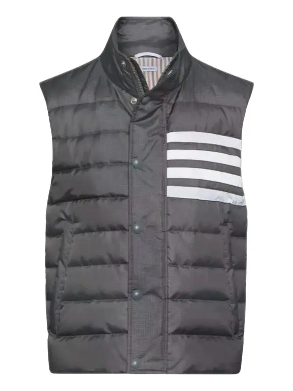 Thom Browne 4-bar Side-pockets Gilet - Grey