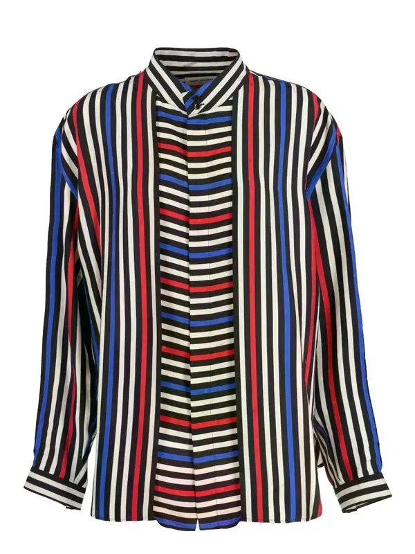 Saint Laurent Striped-pattern Shirt - Black