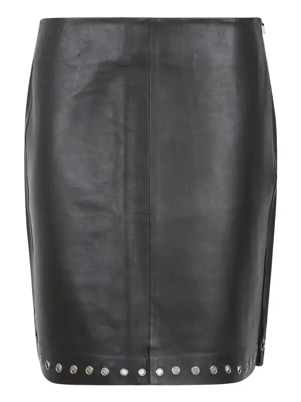 Gimaguas Eyelet-embellished Midi Skirt - Black